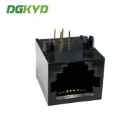 China RJ11 6P4C All Plastic Lightless Industrial Modular Jack Connector 1x1 Through Hole for sale