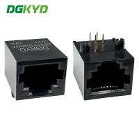 China RJ11 6P4C All Plastic Lightless Industrial Modular Jack Connector 1x1 Through Hole for sale