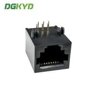 China RJ11 6P6C Round Needle 6U Gold Plating Horizontal Mesh Port Modular Jack DGKYD for sale