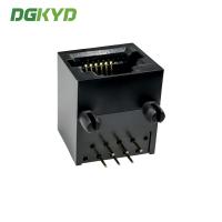 China RJ11 6P6C Round Needle 6U Gold Plating Horizontal Mesh Port Modular Jack DGKYD for sale