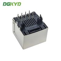 China DGKYD RJ45 8P8C Connector In Line 180 Degree Socket 52A Shielded Through Hole for sale