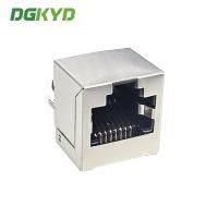China DGKYD RJ45 8P8C Connector In Line 180 Degree Socket 52A Shielded Through Hole for sale