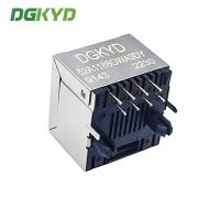 China DGKYD RJ45 8P8C Connector In Line 180 Degree Socket 52A Shielded Through Hole for sale