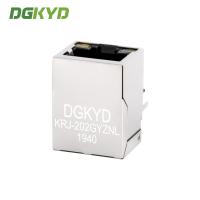 China Industrial RJ45 Connector Gigabit Network Socket KRJ-202GYZNL 8P10C with LED Green Yellow for sale