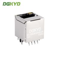 China 10/100 BASE RJ45 LAN Jack Vertical Insertion Ethernet Connector 8P8C Shielded with Filter for sale