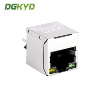 China 10/100 BASE RJ45 LAN Jack Vertical Insertion Ethernet Connector 8P8C Shielded with Filter for sale