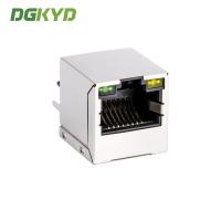 China 10/100 BASE RJ45 LAN Jack Vertical Insertion Ethernet Connector 8P8C Shielded with Filter for sale