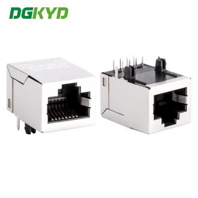 China Industrial RJ45 Ethernet Connector Shielded No Transformer No LED DGKYD211B035GWA4D for sale