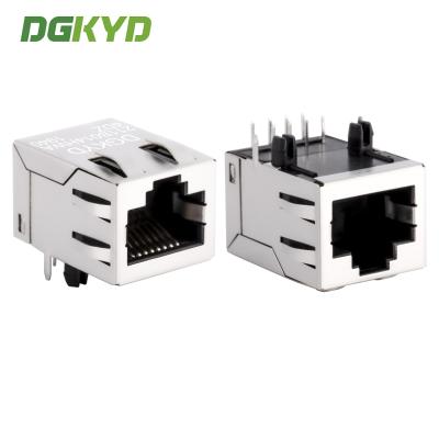 China RJ45 Network Port Connector 100Mbps Integrated Transformer DGKYD211B014HWA4DZ 8P8C for sale