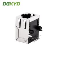China Industrial RJ45 Ethernet Connector with POE 10P8C Right Angle Jack DGKYD211B039HWA4DP for sale