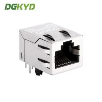 China Industrial RJ45 Ethernet Connector with POE 10P8C Right Angle Jack DGKYD211B039HWA4DP for sale