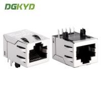 China Industrial RJ45 Ethernet Connector with POE 10P8C Right Angle Jack DGKYD211B039HWA4DP for sale