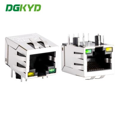 China RJ45 interface industrial network port connector 8P8C with shielded shell DGKYD111B033DB1A1D for sale