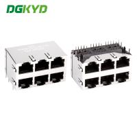 China RJ45 2x3 Multi Port Connector Industrial Network Jack 8P8C KRJ-5921S2X3WDENL for sale