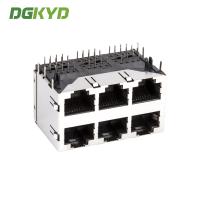 China RJ45 2x3 Multi Port Connector Industrial Network Jack 8P8C KRJ-5921S2X3WDENL for sale