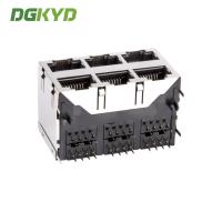 China RJ45 Ethernet Socket 2X3 Connector Industrial Modular Jack 8P8C Through Hole Shielded for sale