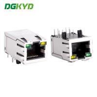 China Single cell RJ45 connector 100Mbps integrated network transformer with light network interface DGKYD311B074DB2A4DN for sale