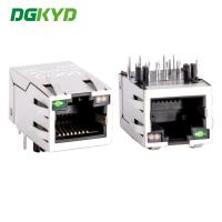 China Shielded Gigabit ehternet RJ45 PCB Connector with Transformer RJ45 Network socket DGKYD311Q018DE3A4D for sale