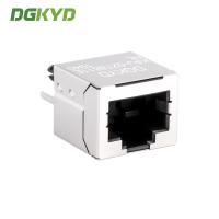 China 180 Degree Vertical Entry Metal Shielded RJ45 Connector 8P8C KRJ-52T8811ENL for sale