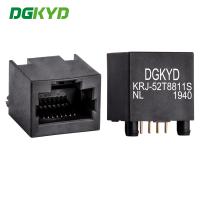 China 180 Degree Top Entry Ultrathin RJ45 Connector Ethernet Cable Socket 8P8C KRJ-52T8811SNL for sale