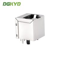 China Industrial vertical network port RJ45 connector, unlit shielded interface, DGKYD511B074GWA8D for sale