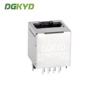 China Industrial vertical network port RJ45 connector, unlit shielded interface, DGKYD511B074GWA8D for sale