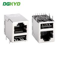 China RJ45 with USB 2.0 socket 100Mbps integrated filter without light strip shielding KRJ-007DWWUSBNL for sale