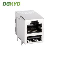 China RJ45 with single USB 2.0 100Mbps connector 6U network interface DGKYD611B099GWWD009 for sale