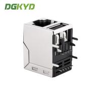 China RJ45 with single USB 2.0 100Mbps connector 6U network interface DGKYD611B099GWWD009 for sale