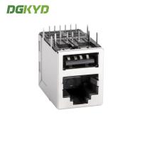 China RJ45 with single USB 2.0 100Mbps connector 6U network interface DGKYD611B099GWWD009 for sale