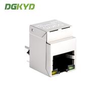 China Metal Shielded 180 Degree Top Entry RJ45 Ethernet Connector with 100Mbps Filter DGKYD511B002AC2A1D068 for sale