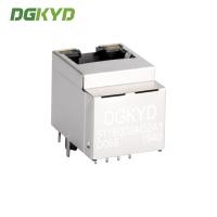 China Metal Shielded 180 Degree Top Entry RJ45 Ethernet Connector with 100Mbps Filter DGKYD511B002AC2A1D068 for sale