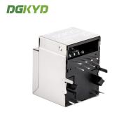 China Metal Shielded 180 Degree Top Entry RJ45 Ethernet Connector with 100Mbps Filter DGKYD511B002AC2A1D068 for sale