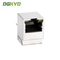 China Metal Shielded 180 Degree Top Entry RJ45 Ethernet Connector with 100Mbps Filter DGKYD511B002AC2A1D068 for sale