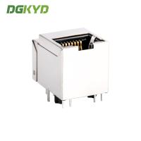 China Custom 180 Degree Top Insertion Gigabit Ethernet RJ45 Receptacle Connector with Filter 10P8C for sale