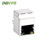 China Custom 180 Degree Top Insertion Gigabit Ethernet RJ45 Receptacle Connector with Filter 10P8C for sale