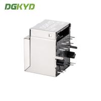 China Custom 180 Degree Top Insertion Gigabit Ethernet RJ45 Receptacle Connector with Filter 10P8C for sale