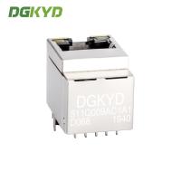 China Custom 180 Degree Top Insertion Gigabit Ethernet RJ45 Receptacle Connector with Filter 10P8C for sale
