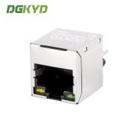 China 180 degree vertical RJ45 connector Gigabit network interface with shielded DGKYD511Q010AB2A8D for sale
