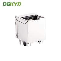 China 180 degree vertical RJ45 connector Gigabit network interface with shielded DGKYD511Q010AB2A8D for sale