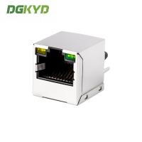 China Vertical RJ45 connector 180 degree straight insertion gigabit integrated filter DGKYD511Q066AA1A8D for sale