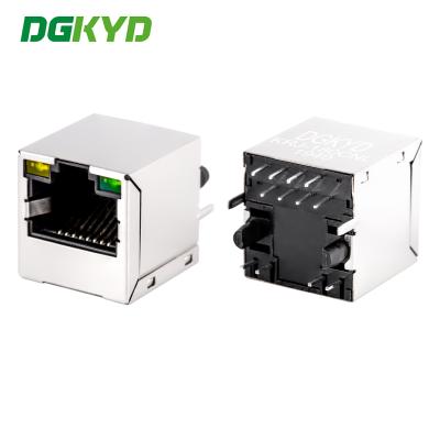 China KRJ-180CNL Vertical Entry RJ45 Connector with Integrated Magnetic Transformer - 8 Position 10G BASE-T Ethernet Jack for sale