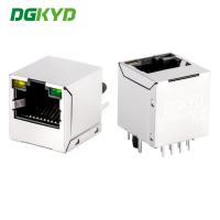 China Vertical RJ45 Socket with LED and Filter DGKYD511B002AB1A8D 8P8C 1x1 for sale