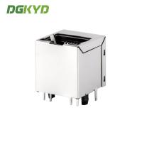 China DGKYD511B002AA1A8D 180 Degree RJ45 Connector 8-Pin with LED and Shielded Socket for 10/100/1000BASE-T Networks for sale