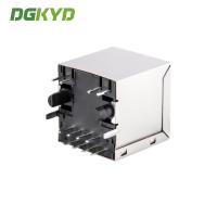 China DGKYD511B002AA1A8D 180 Degree RJ45 Connector 8-Pin with LED and Shielded Socket for 10/100/1000BASE-T Networks for sale