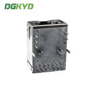 China RJ45 Single Port Connector CAT5 Gigabit Integrated Filter with LED 30u Gold Plating for sale