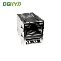 China RJ45+USB2.0 network connector with light and shielding interface socket DGKYD611U2Q008DF5WD for sale