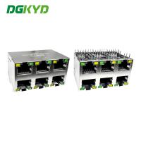 China RJ45 Industrial Connector 2x3 Shielded Jack 8P8C Through Hole DGKYD59212388AB1A1DY1F022 for sale