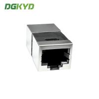 China Shielded RJ45 Modular Jack Side Entry Through Hole 1 Port 8P8C Copper Shell DGKYD US030 006E for sale