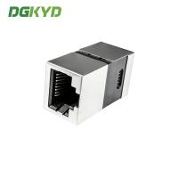 China Shielded RJ45 Modular Jack Side Entry Through Hole 1 Port 8P8C Copper Shell DGKYD US030 006E for sale